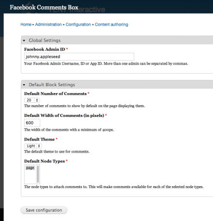 Facebook Comments Box | Drupal.org